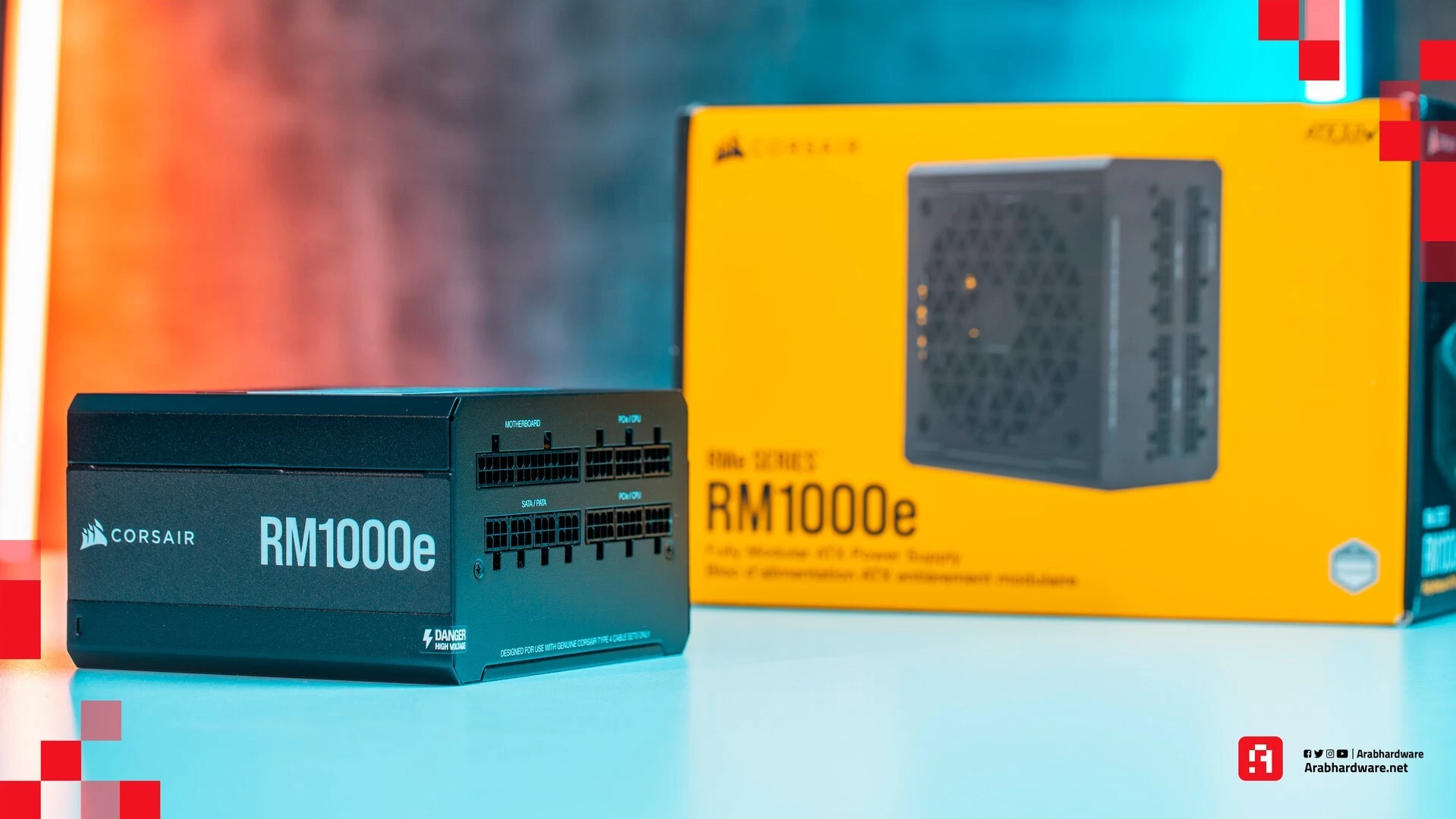مراجعة باور سبلاي Corsair RM1000e - Arabhardware