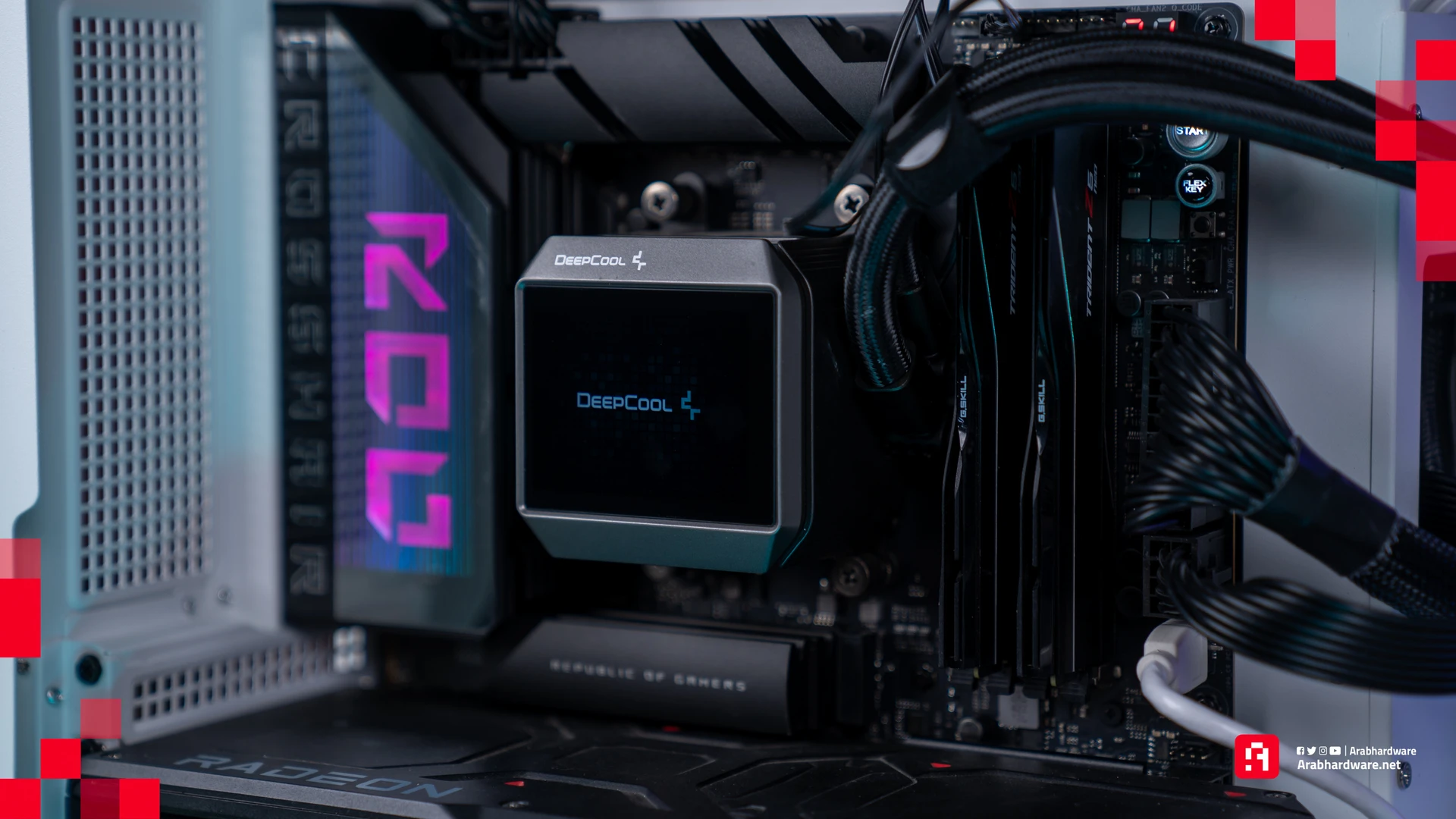 مراجعة المبرد المائي DeepCool Mystique 360 - Arabhardware