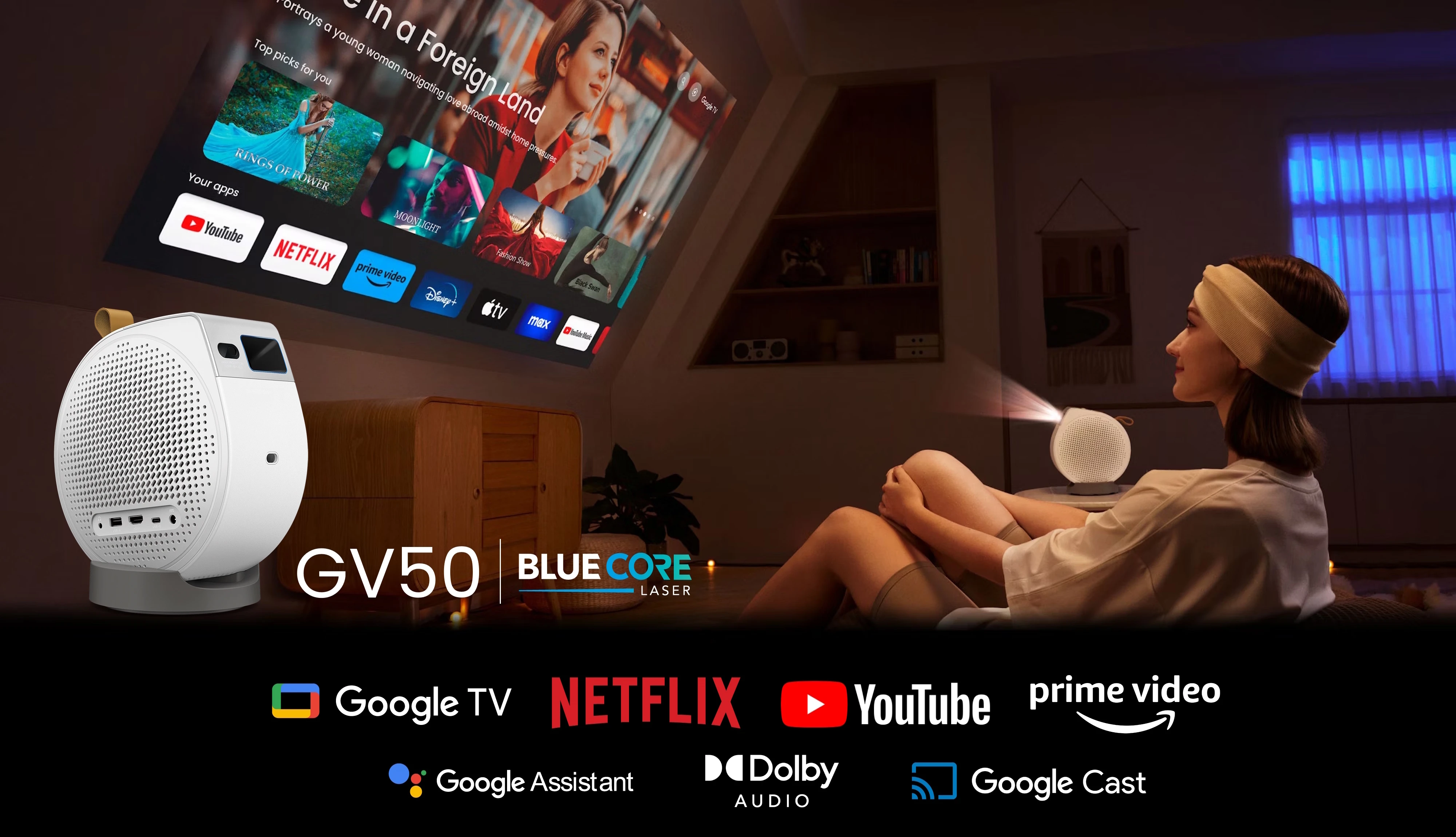 بروجكتور BenQ GV50 المتنقل: تجربة فريدة لمشاهدة الأفلام السينمائية - Arabhardware